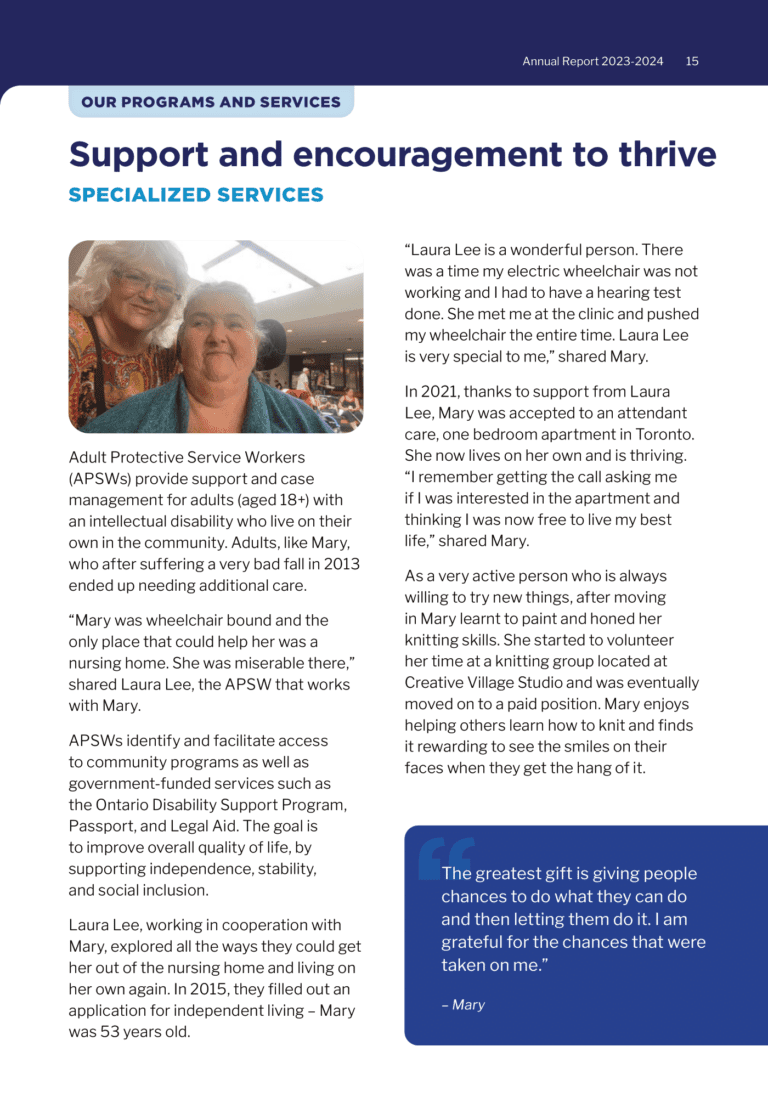 Community Living Toronto’s Annual Report 2023 – 2024 | Community Living ...